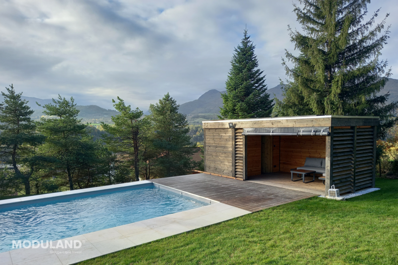 Pool-house bois Saint-Just-de-Claix (38) | Moduland